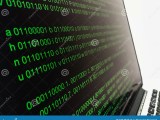 Binary Code Software Development Writing Programming Code On Laptop