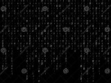 Binary Code Stream Background Data Vector Design Stock Vector