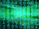 Binary Sci Fi Digital Code Background Generative Ai Stock Photo
