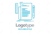 Blue Logo Design For Code Coding File Programming Script Bu Stock