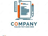 Code Coding File Programming Script Logo Design Blue And Or Stock