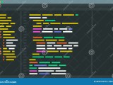 Code Editor Interface On Computer Screen Stock Vector Illustration Of