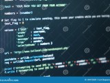 Coding Programmer Abstract Background Computer Language Script Stock