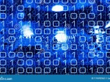Computer Software Programming Binary Code And Electronic Circuit Board