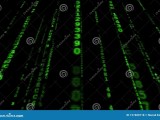Computer Code Falling Matrix Style Stock Illustration Illustration