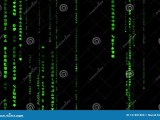 Computer Code Falling Matrix Style Stock Illustration Illustration