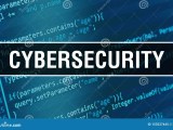 Cybersecurity Text Written On Programming Code Abstract Technology