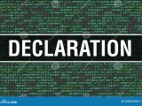 Declaration Text Written On Programming Code Abstract Technology