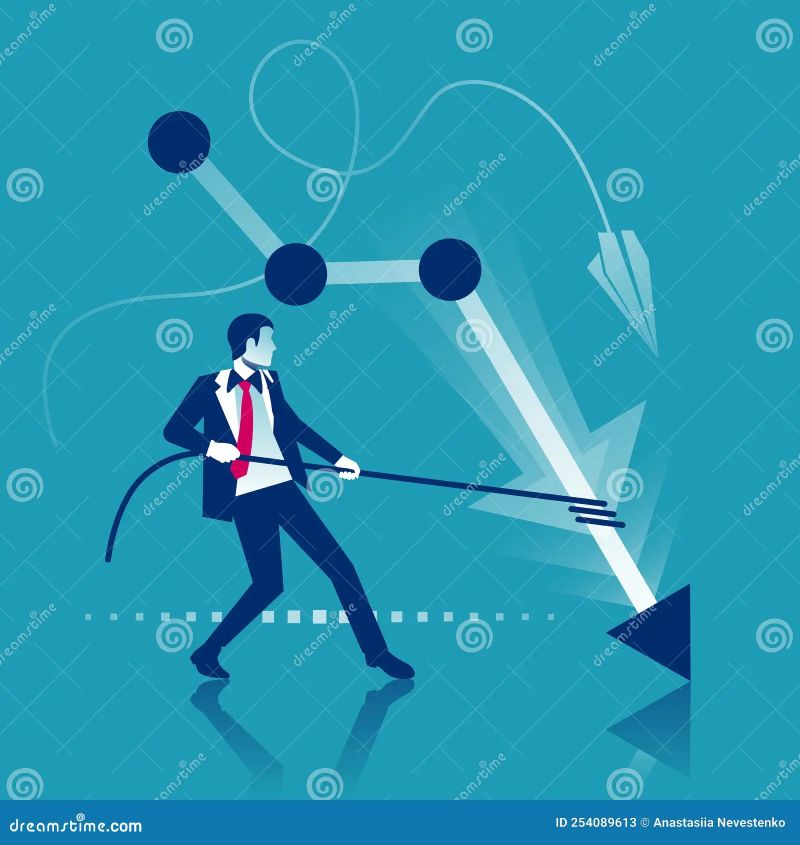 Premium Vector Decrease Graph Icon Businessman Hand Down Profit - Stunning Full HD Gradient Images | Free Download