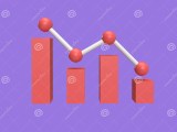 Decrease Graph 3d Icon Model Cartoon Style Concept Render Illustration