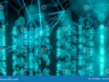 Digital Binary Data And Streaming Binary Code Background 3d Rendering