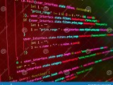 Digital Technology On Display Coding Programmer Abstract Background