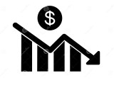 Dollar Decrease Statistics Symbol Stock Illustration Illustration Of