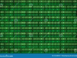 Encrypted Binary Ascii Computer Code On Black Background Green Binary