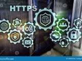 Https Hypertext Transport Protocol Secure Technology Concept On