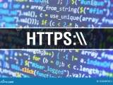 Https Text Written On Programming Code Abstract Technology Background