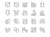 Increase And Decrease Business Finance Chart Stock Vector