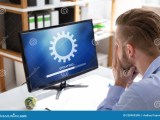 Installing Software Update Progress Stock Image Image Of Frustrated