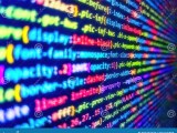 Internet Concept Javascript Code Data Encryption Security Code On A