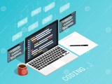 Programmer Coding Binary Computer Programmer Skill Isometric Vector