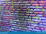 Javascript Code In Bracket Software Stock Image Image Of Digital