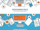 Lined Programming Coding And Seo Outline Computing Background Code