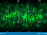 Matrix Green Background With Binary Code Shadow Digital Code In