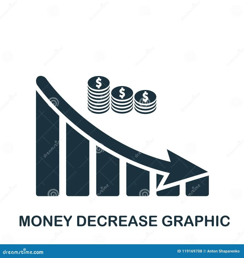 Money Decrease Graphic Icon Mobile App Printing Web Site Icon Simple - Download Artistic Nature Background | Ultra HD