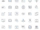 Online Programming Line Icons Collection Coding Web Development