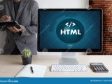 Php Html Developer Web Code Design Programmer Working In A Soft Stock
