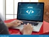 Php Html Developer Web Code Design Programmer Working In A Soft Stock