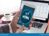 Php Html Developer Web Code Design Programmer Working In A Soft Stock