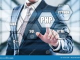 Php Programming Language Web Development Coding Concept Stock Image