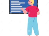 Programmer Man Coding And Correct Errors In Project Stock Illustration