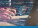 Programmers Work With Computer Code On A Virtual Interface Digital
