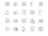 Programming Line Icons Collection Code Syntax Debugging Algorithm