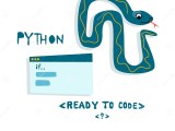 Python Code Language Sign Programming Coding And Developing Concept