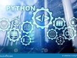 Python Programming Language Illustration With Program Code On Three Row
