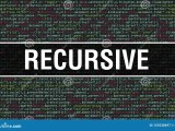 Recursive Text Written On Programming Code Abstract Technology