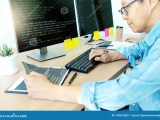 Senior Programmer Work With Developing Programming Stock Photo Image