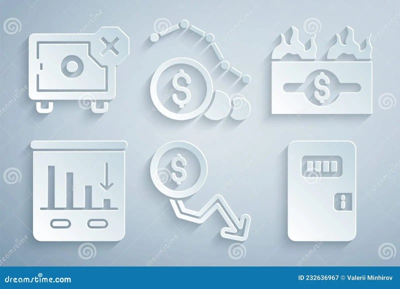 Set Dollar Rate Decrease Briefcase Burning Dollar Bill And Shutdown - Download Ultra HD Ocean Image | Mobile