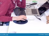 Software Developer Coder Or Programmer Working On Computer Stock Image