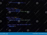 Software Development By Programmer Abstract Computer Script Code Stock