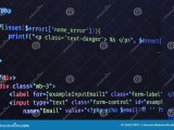 Software Development By Programmer Abstract Computer Script Code Stock