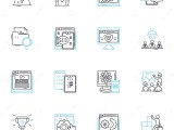 Software Engineering Linear Icons Set Coding Debugging Programming