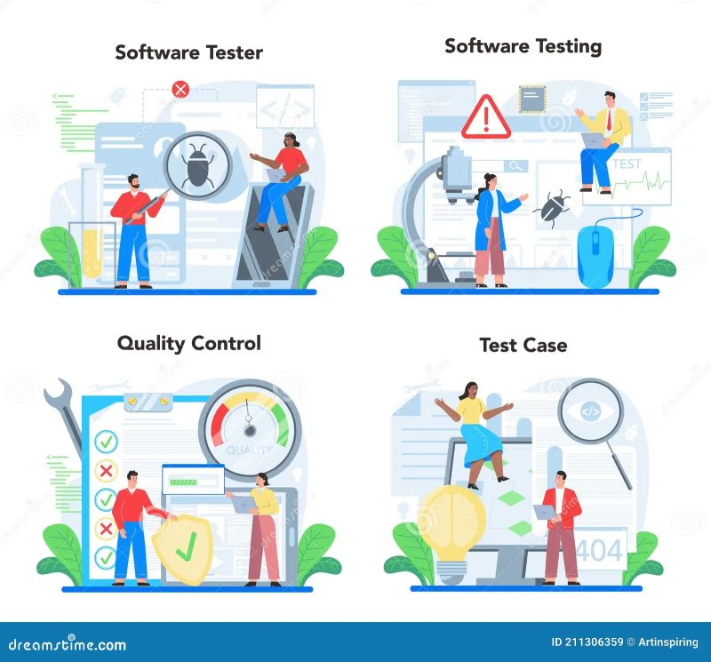 Premium Vector Testing Software Concept Application Code Test Process - Dark Pattern Collection - High Resolution Quality