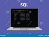 Sql Syntax Programming Illustration With Laptop And Code Program Stock