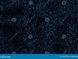 A Stream Of Binary Matrix Code On The Screen Stock Illustration