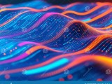 Streams Of Binary Code And Data Visualizations Flowing Through A