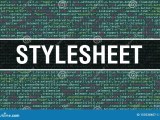 Stylesheet Text Written On Programming Code Abstract Technology